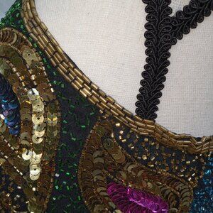 SCO Designs | Dresses | Cocktail Dress Hand Beaded V Neck | Poshmark